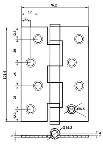D-43A Hinge Series - Yap Sun Hardware Pte Ltd